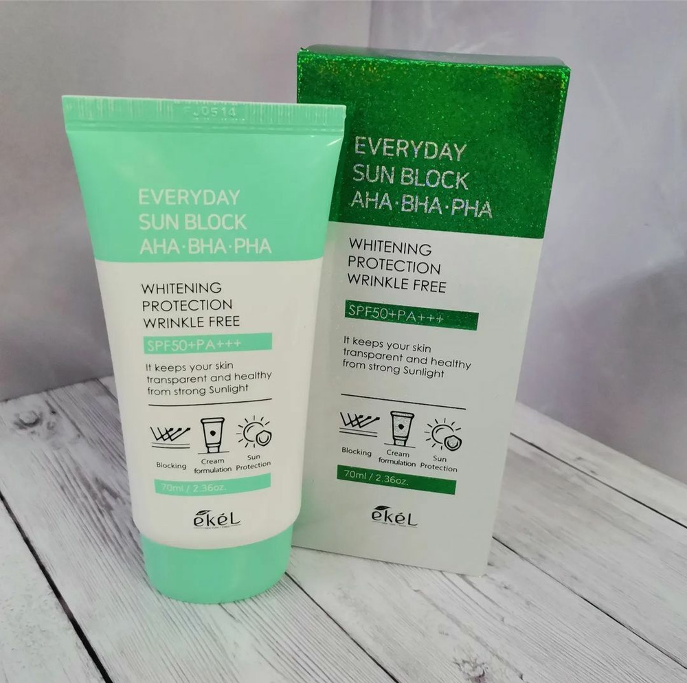 Ekel Солнцезащитный крем Everyday Sun Block AHA BHA PHA SPF 50PA ...