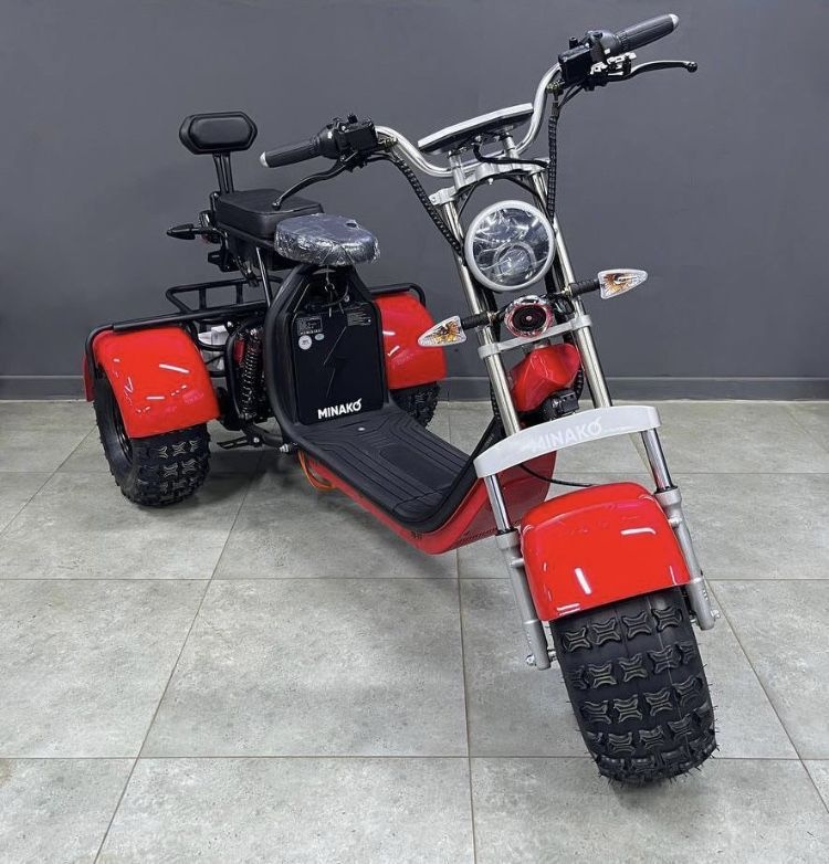Электроскутер minako Rex trike - купить по выгодной цене в интернет-магазине OZON (921777667)