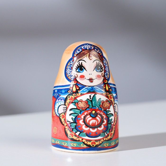 Сувенир напёрсток "Матрёшка. Цветок", керамика - купить с доставкой по ...