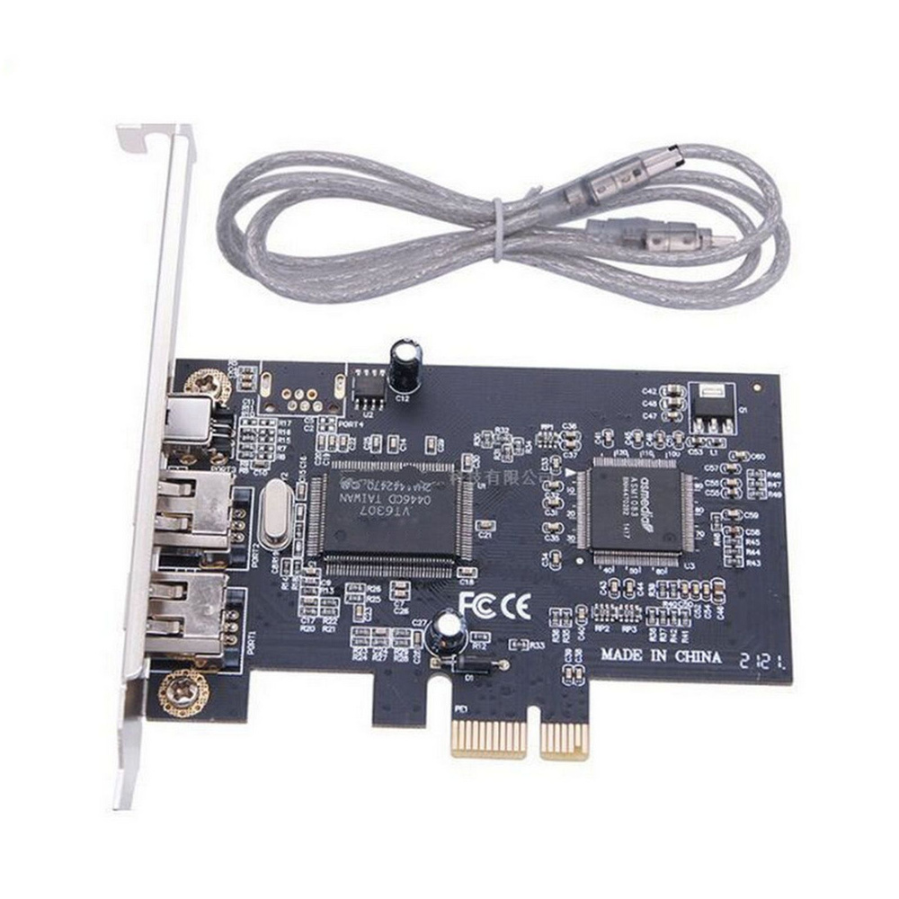 PCI-E Firewire IEEE 1394 3-портовая карта контроллера FireWire / для ...
