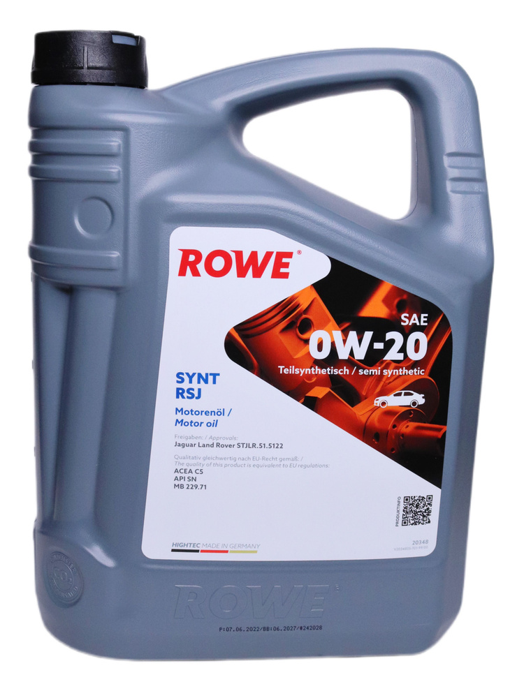 Масло моторное ROWE 0W-20 Полусинтетическое - купить в интернет ...
