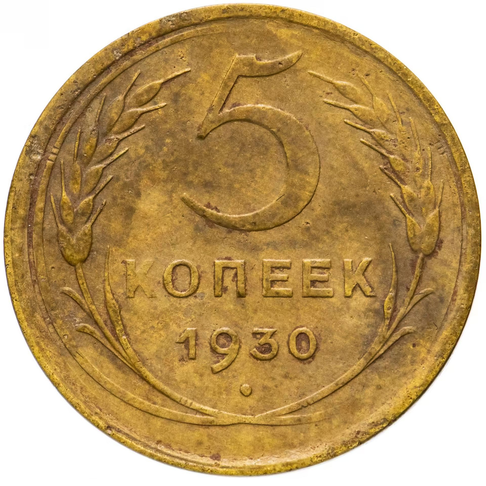 Монета 5 копеек 1930 год СССР - купить в интернет-магазине OZON с быстрой доставкой (749628113)