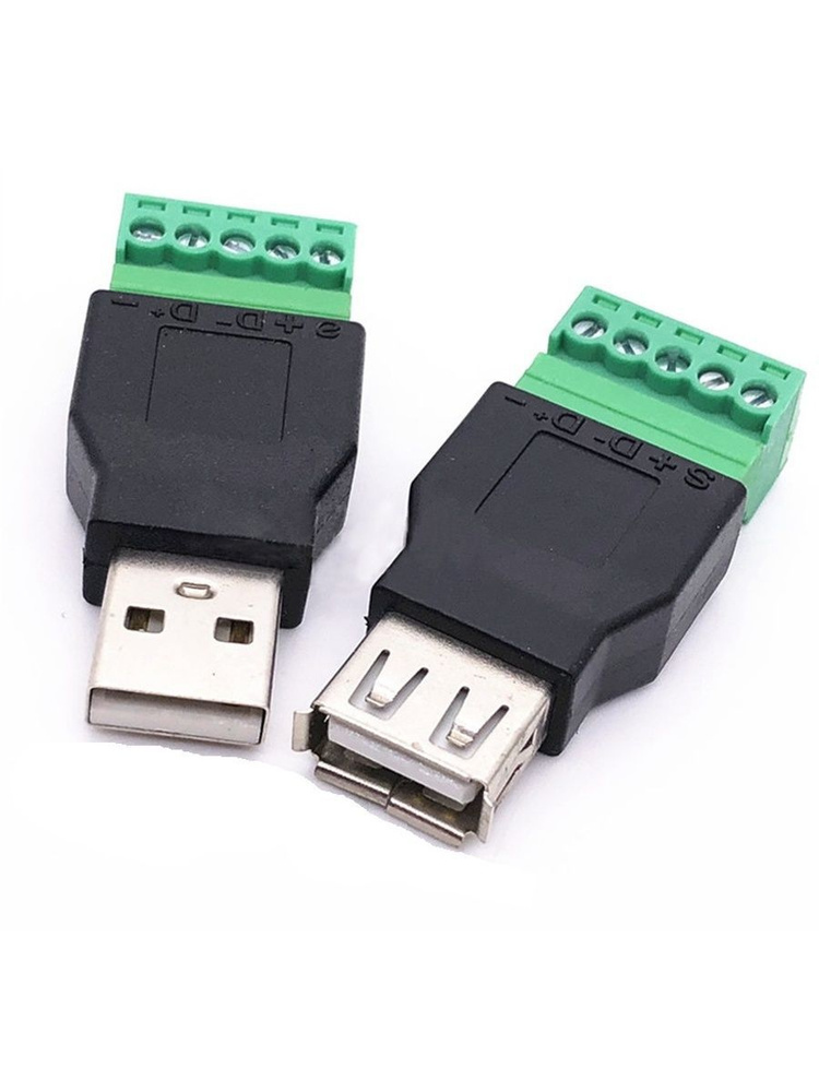 Комплект разъемов USB 2.0 мама папа - купить с доставкой по выгодным ...