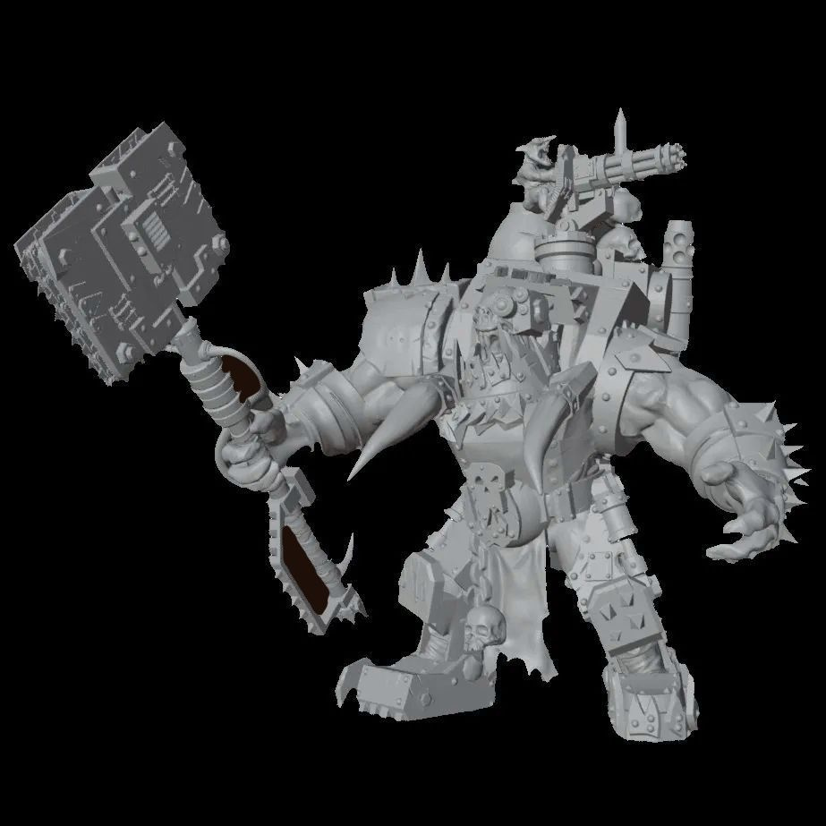 Игровые фигурки Ork WarBoss (Kitbash) Warhammer 40K (Orc WarBoss 40K ...
