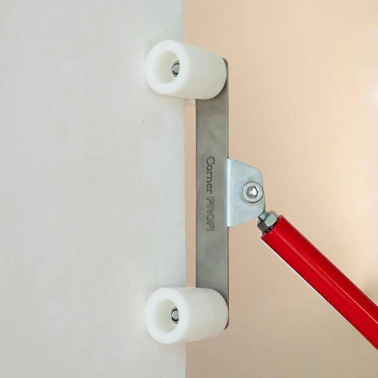 Роллер для лент Corner Profi, наружный угол, корпус и крепеж из нержавеющей стали, ролики из ...