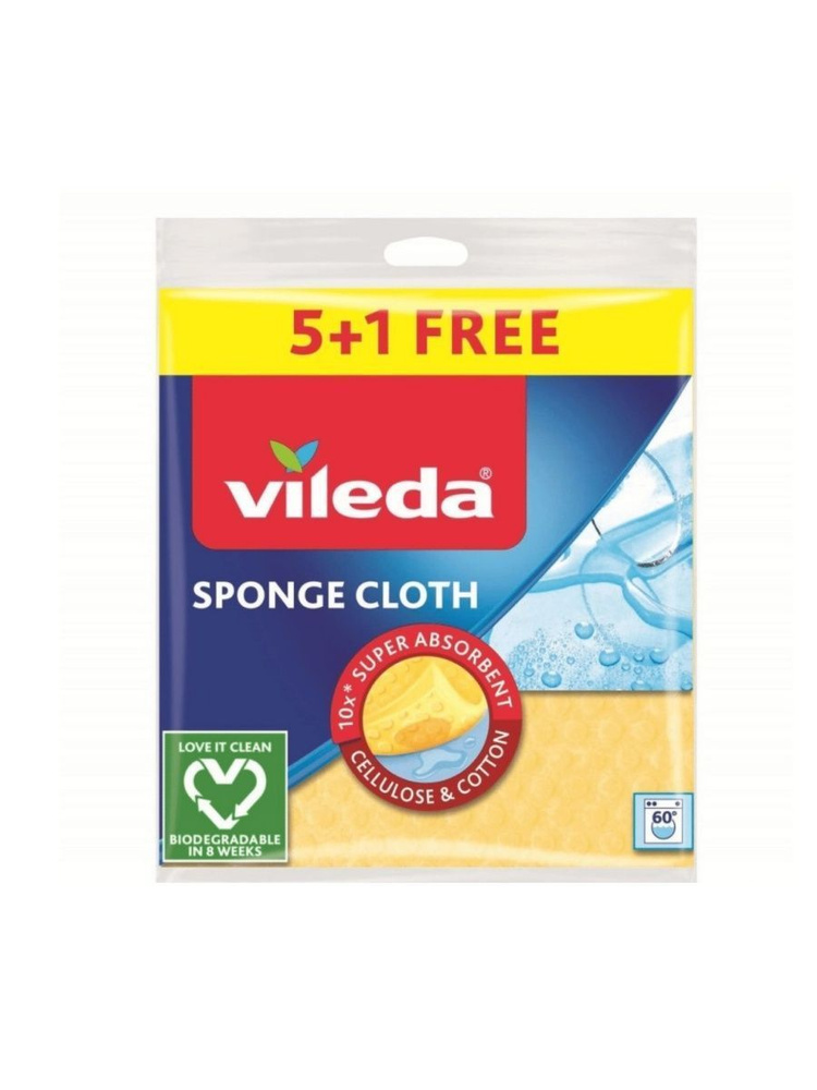 Салфетки для уборки Vileda, Целлюлоза, Хлопок - купить в интернет ...
