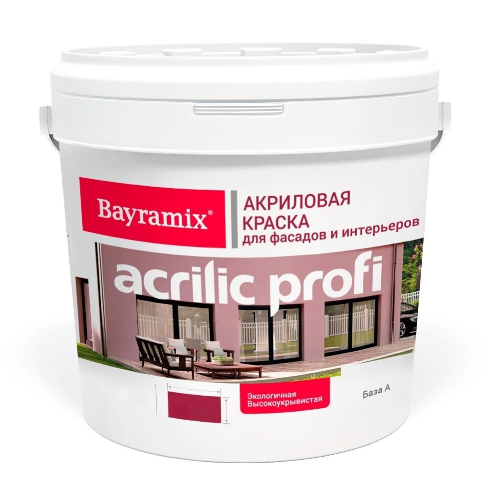 Краска Bayramix акриловая для фасадов и интерьеров Acrilic Profi