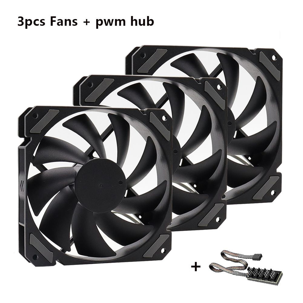 компьютерный вентилятор wovibo 120 мм, черный, шим, 4pin, - купить ...