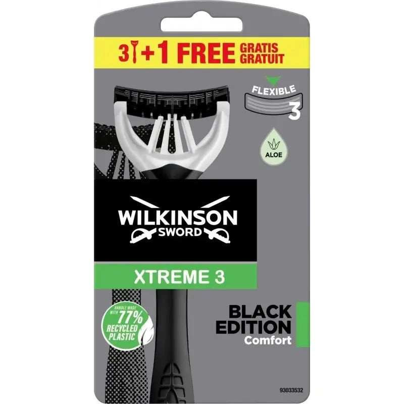 Wilkinson Sword Одноразовые станки мужские Xtreme3 Black Edition, 4 ...
