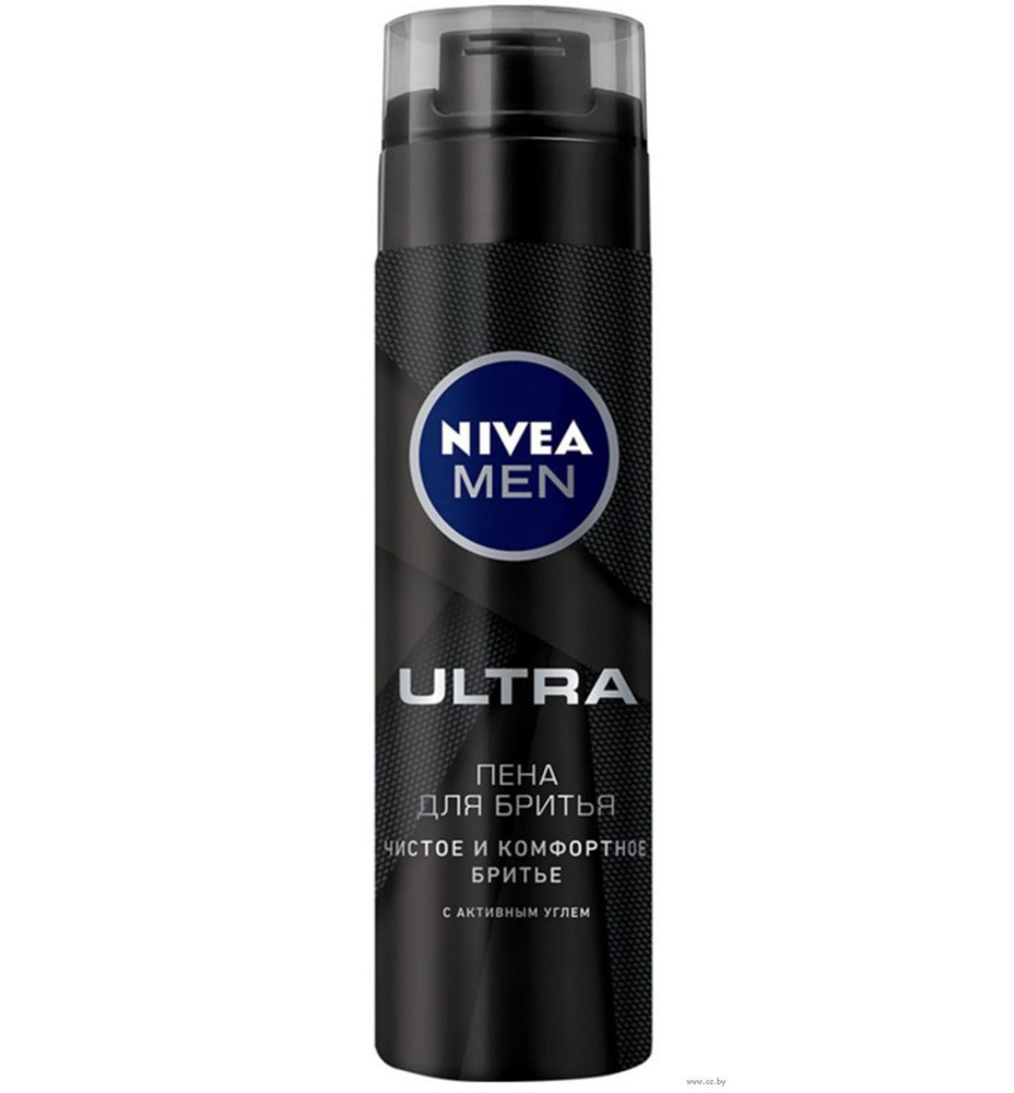 Нивея / Nivea For Men - Пена для бритья Ultra, с активным углем, 200 мл ...