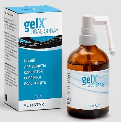 ДжелИкс (GelX) спрей 100мл для защиты слизистой оболочки полости рта ...