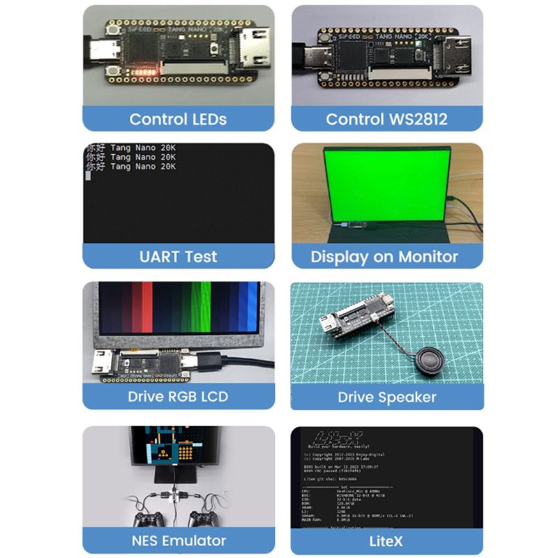 20K FPGA Development Board RISCV Linux Retro Game Player (с контактным ...