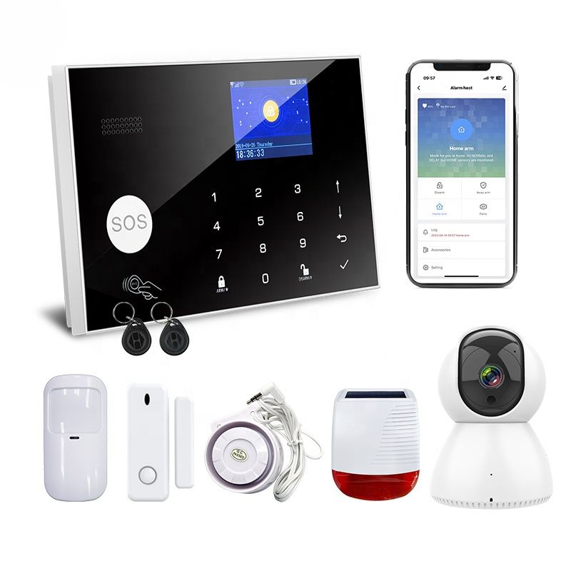 Комплект системы сигнализации Wifi 4g GSM Burglar Home Alarm System ...
