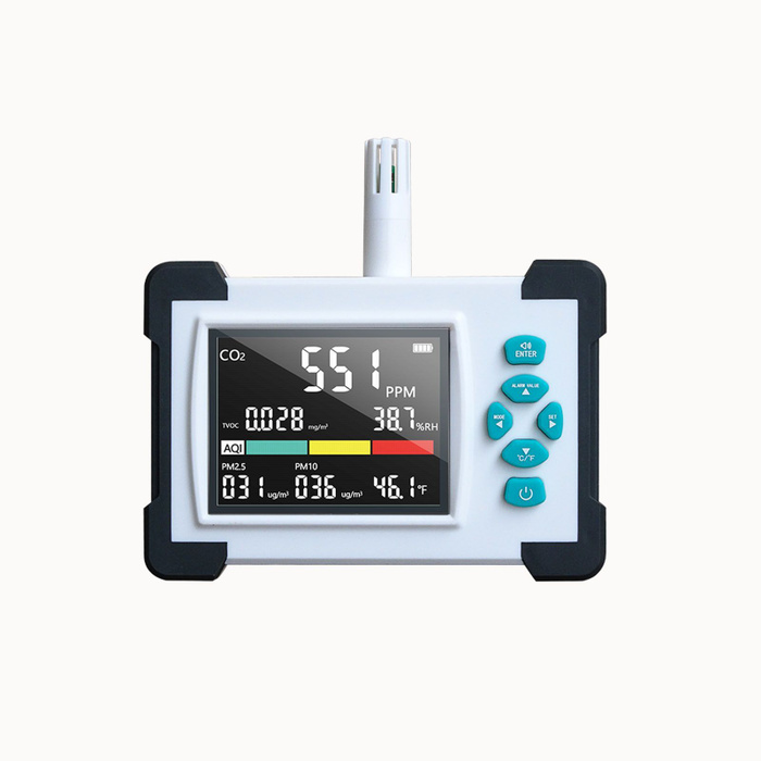 Монитор качества воздуха 7 в 1 тестер диоксида углерода TOVC HCHO PM2.5 ...