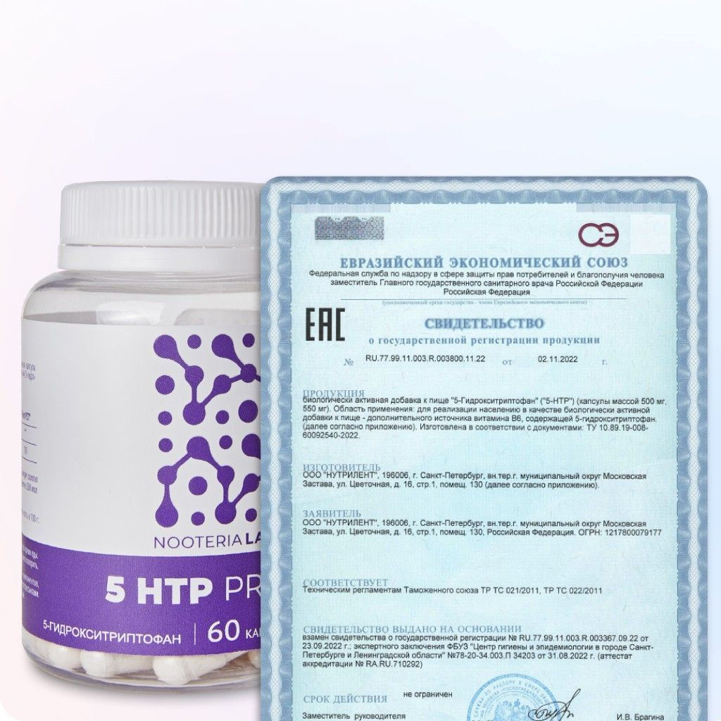 5 HTP PRO Nooteria Labs БАД успокоительный против стресса, для ...