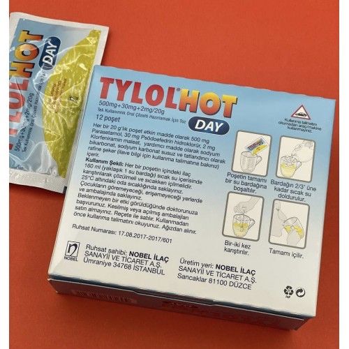 Tylolhot от гриппа и простуды 12 саше Турция купить на OZON по низкой ...