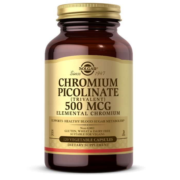 Solgar Chromium Picolinate 500 mcg - Пиколинат хрома 120 вегетарианских ...