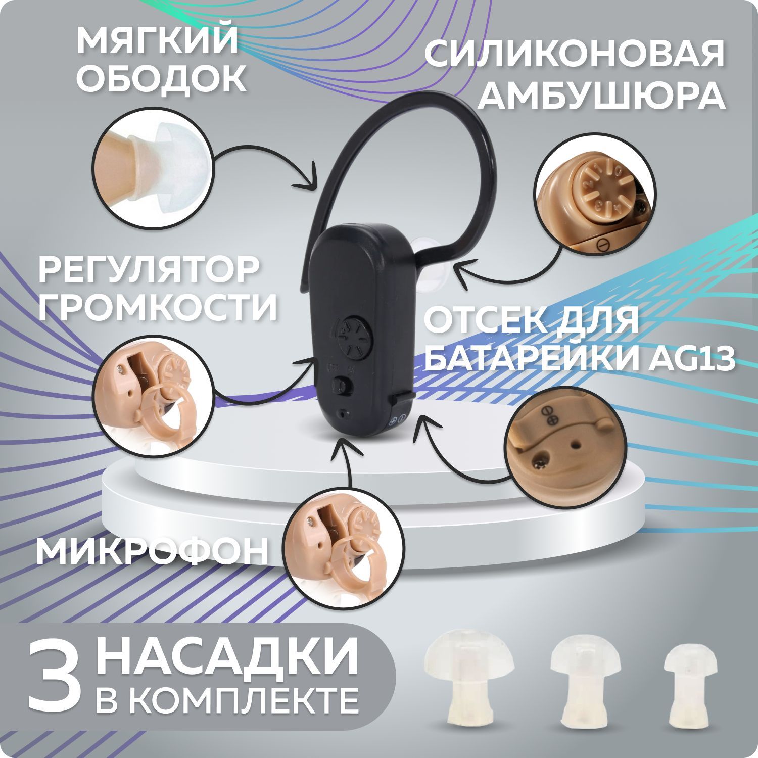 Слуховой аппарат заушный для слабослышащих, Axon V-183 - купить с доставкой по выгодным ценам в ...