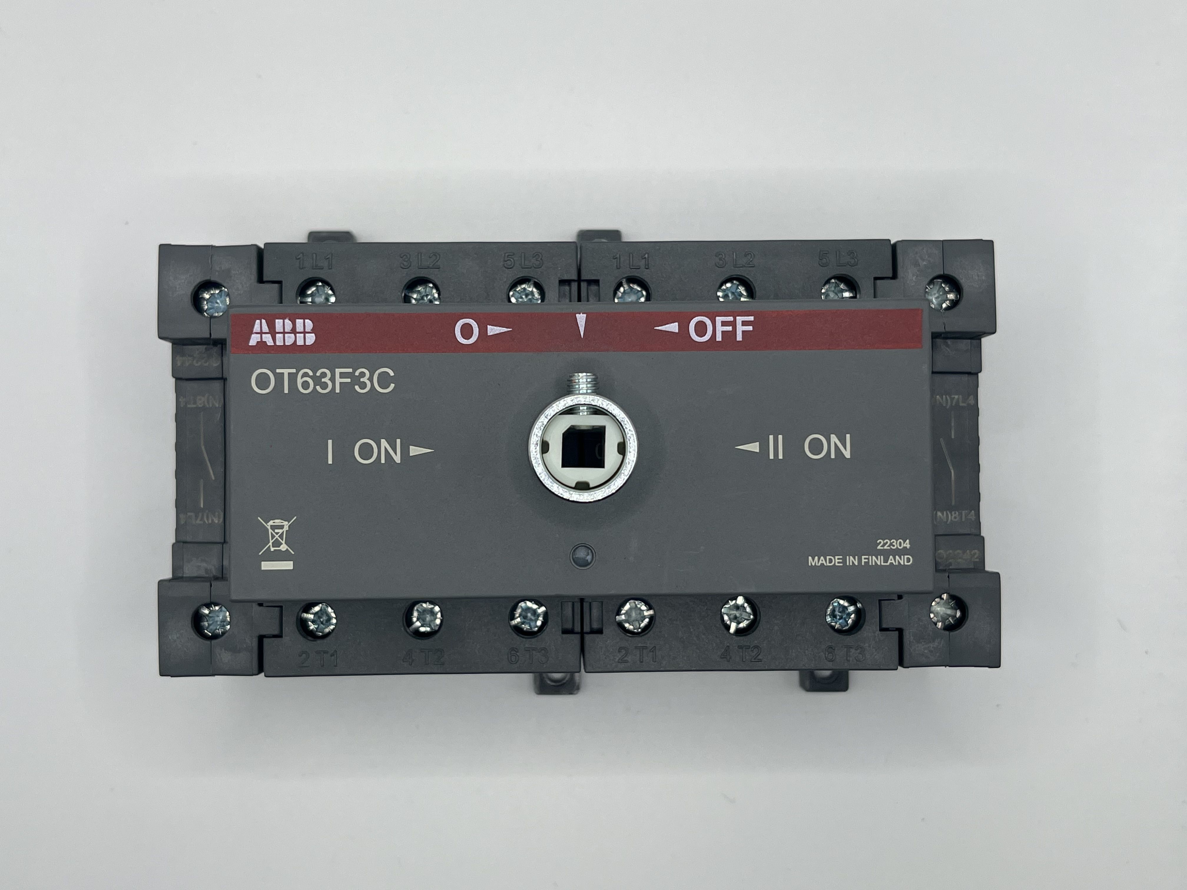 Реверсивный рубильник OT63F3C для установки на DIN-рейку + ручка с 2-мя ...