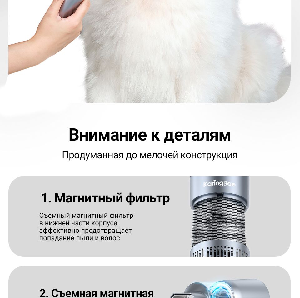 Фен для волос KaringBee HS01, белый - купить по выгодным ценам в ...