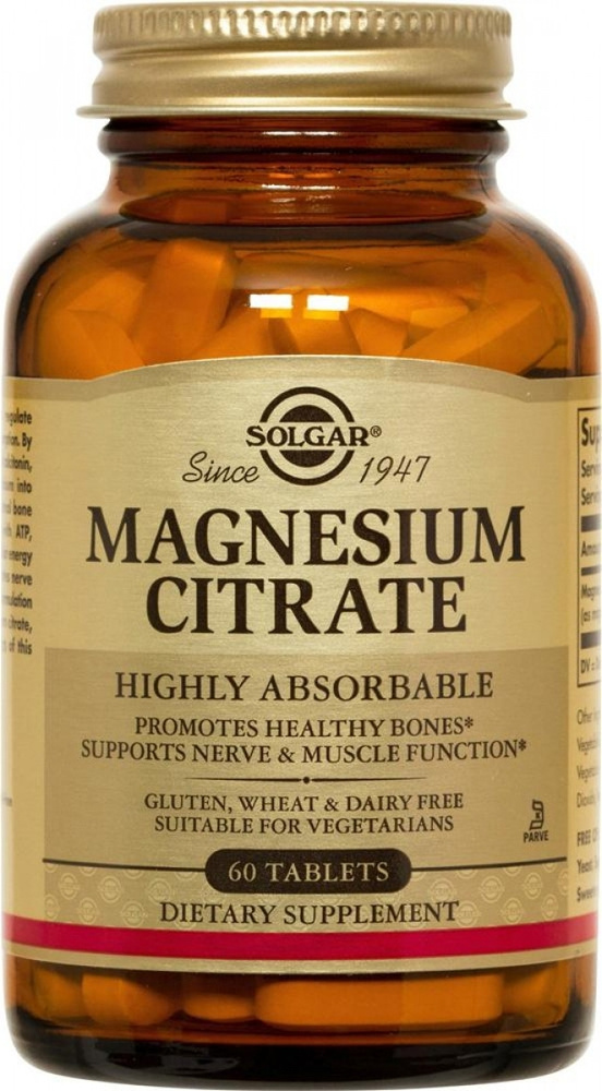Solgar, Magnesium Citrate "Цитрат магния", 200 мг, 60 таблеток - купить ...