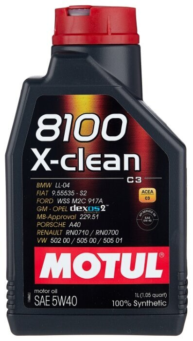 Масло моторное MOTUL 8100 X-CLEAN GEN2 5W-40 Синтетическое - купить в ...