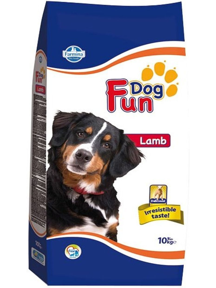 Farmina Fun Dog корм для взрослых собак всех пород, ягненок 10 кг ...