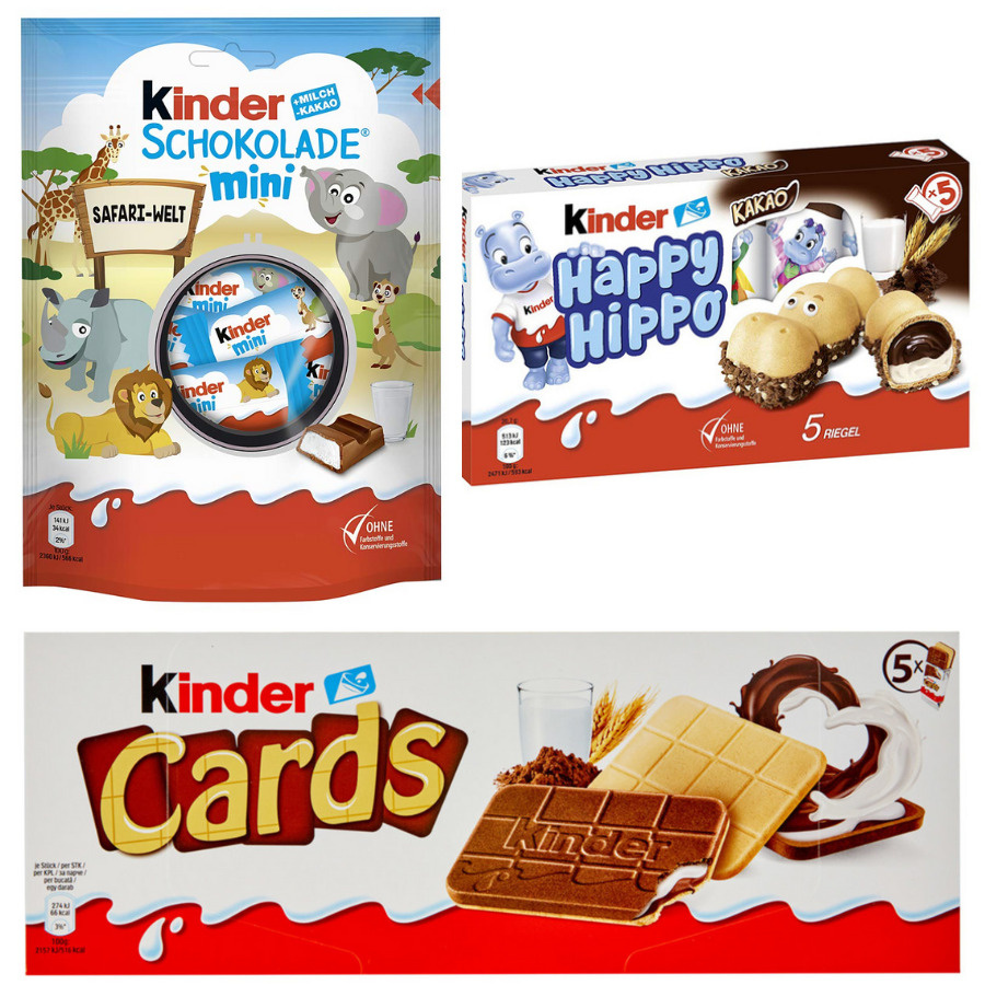 Набор Kinder: Cards, Happy hippo, Chocolate Mini (Германия), 120 г ...