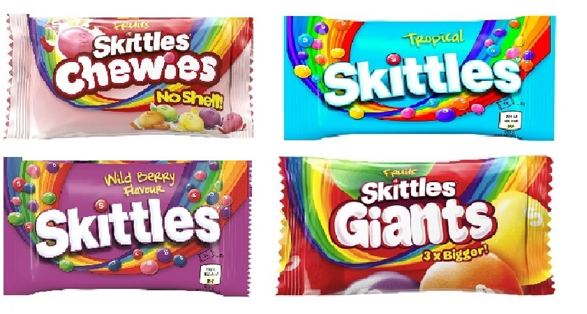 Skittles драже набор 45 гр 4 шт - купить с доставкой по выгодным ценам ...