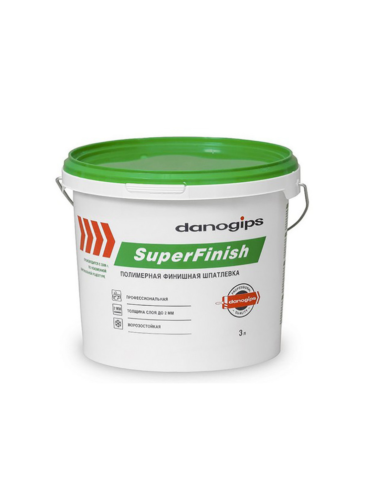 Шпатлевка для внутренних работ полимерная Danogips SuperFinish 3 л. купить по низкой цене с ...