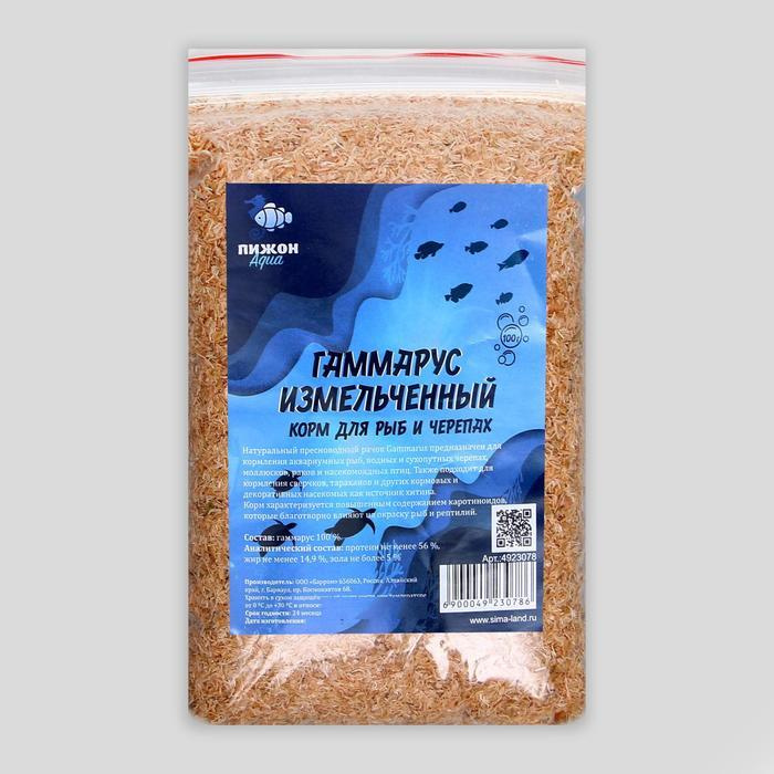 Корм для рыб и черепах "Пижон" гаммарус измельченный, 100 г - купить с ...