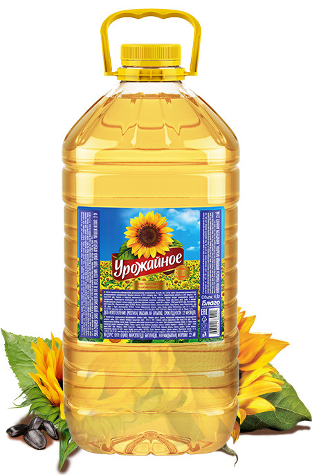 Масло подсолнечное Урожайное 4,8л рафинированное - купить с доставкой ...