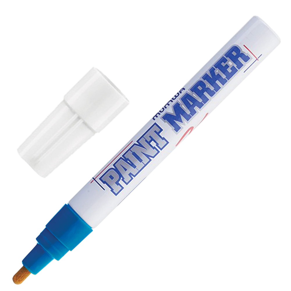 Маркер-краска лаковый (paint marker) MunHwa, 4 мм, СИНИЙ, нитро-основа ...