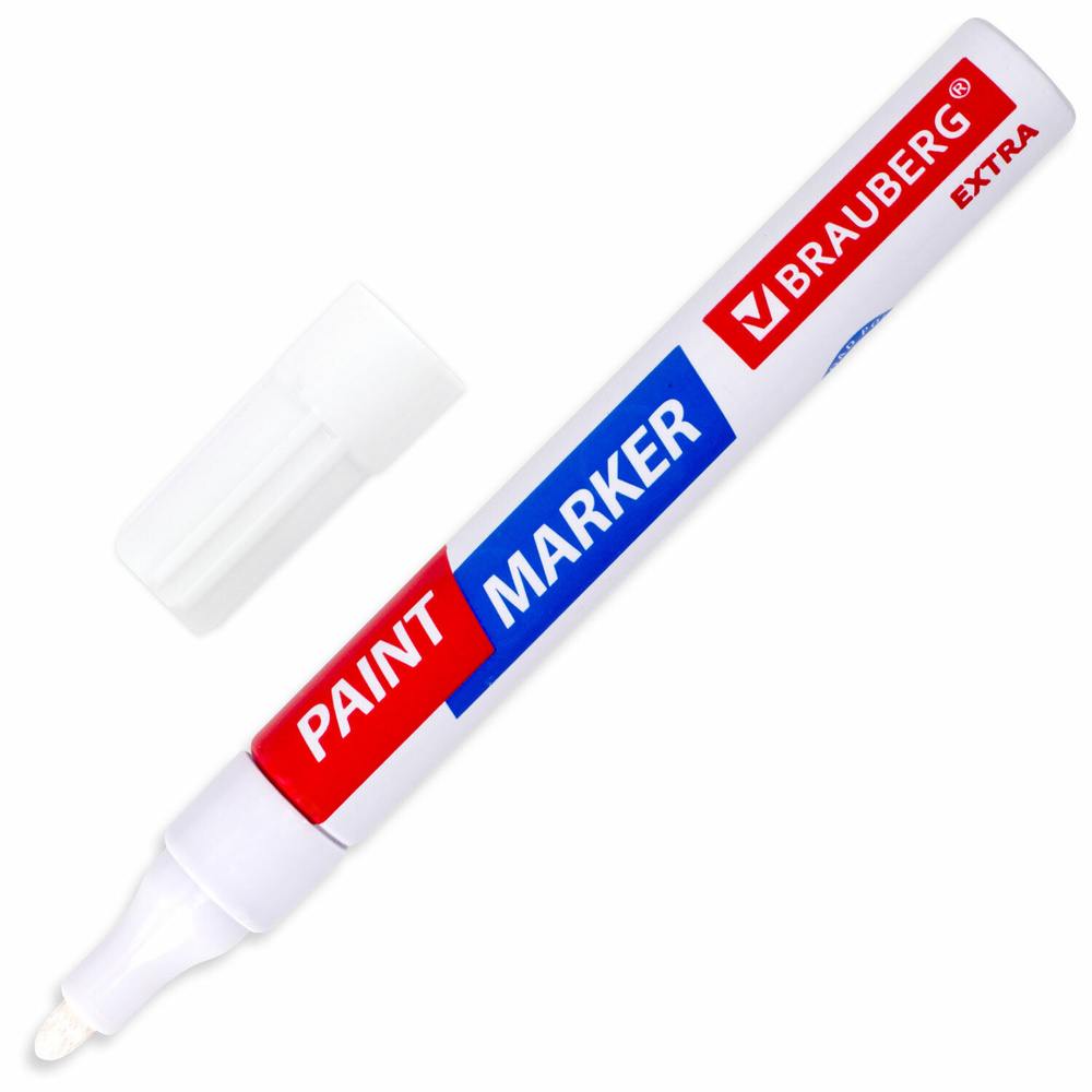 Маркер-краска лаковый (paint marker) 4 мм, БЕЛЫЙ купить на OZON по ...