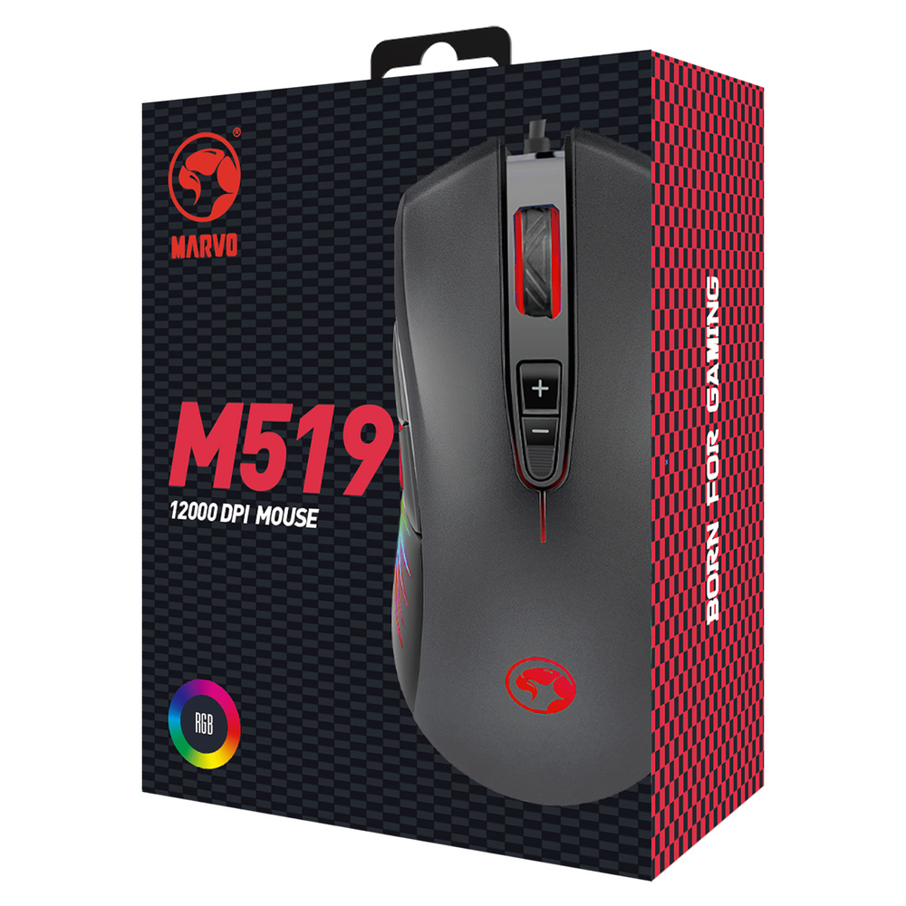 Мышь проводная Marvo gaming mouse_MR41, черный - купить по выгодной цене в интернет-магазине ...