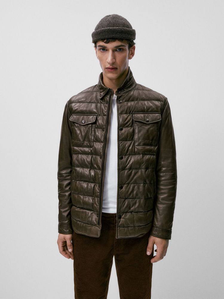 Куртка кожаная Massimo Dutti - купить с доставкой по выгодным ценам в ...