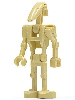 Минифигурка Lego Star Wars Battle Droid Tan without Back Plate sw0001c ...