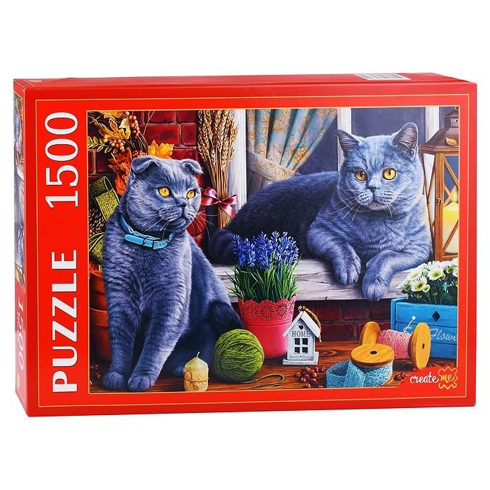 Пазлы Рыжий кот "Британские коты", 1500 деталей, в коробке (Ф1500-2634 ...