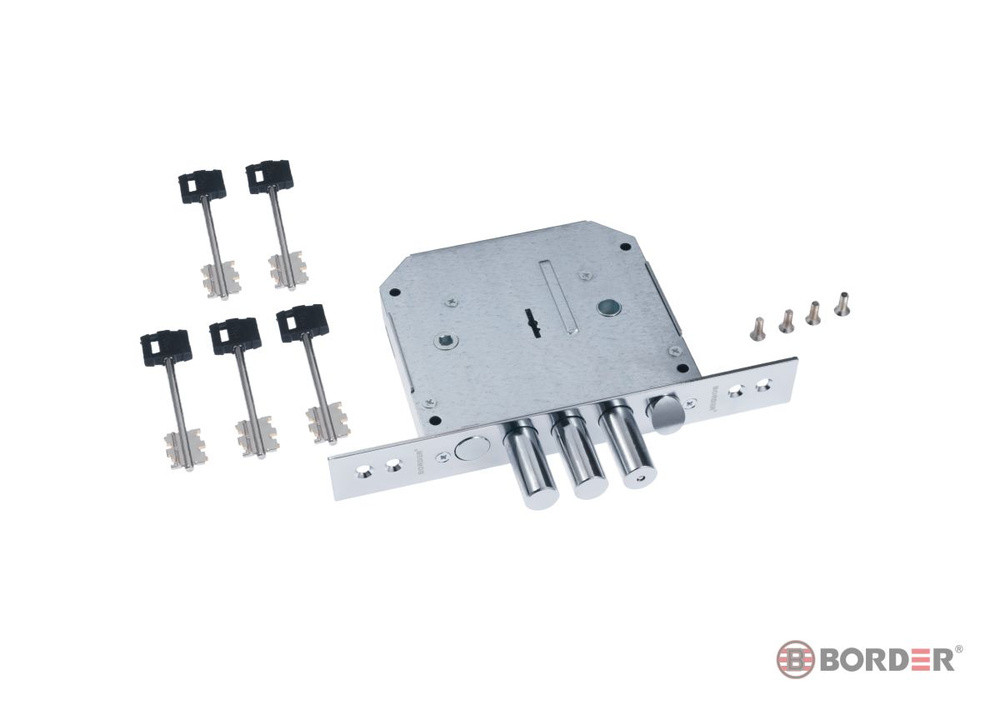 Замок врезной BORDER 77411 К 9-6 Пз (правый) (без съемной планки ...