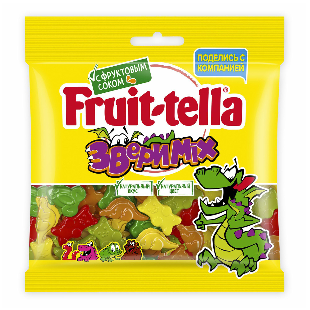 Мармелад Fruittella Звери Mix жевательный 150 г - купить с доставкой по выгодным ценам в ...