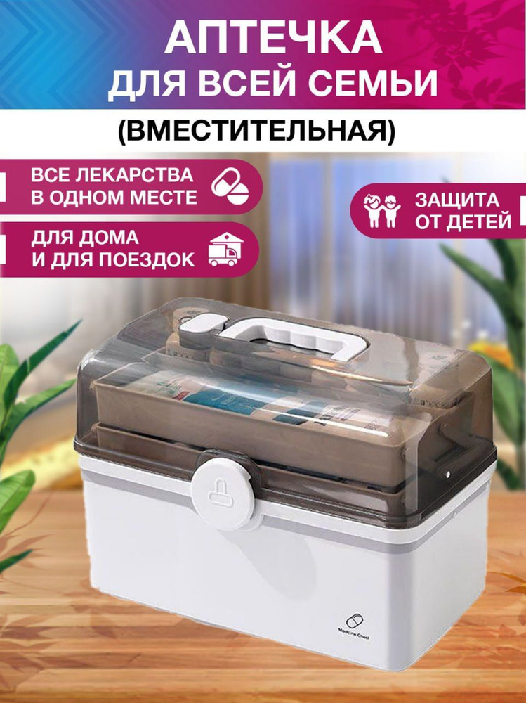 Аптечка домашняя дорожная контейнер органайзер для лекарств - купить с ...