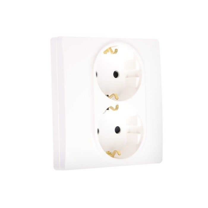 Розетка Legrand Etika, 16 А,2 клавиши, клеммы автомат, скрытая, с ...
