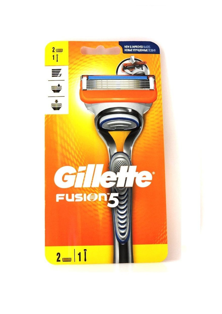 Gillette FUSION 5 (ручка+ 2 кассеты) Бритвенный станок Джилет Фьюжн 5 ...