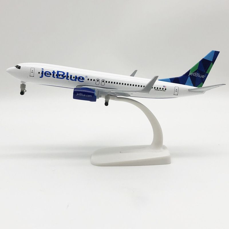 Модель самолета металлическая 20 см с шасси JetBlue Airways B737 ...