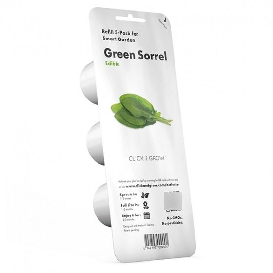 Комплект картриджей Click And Grow Green Sorrel Refill 3 шт. для умного ...