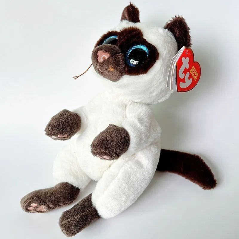 Пуховые игрушки / Сиамская кошка с большими глазами марки TY (15 см ...