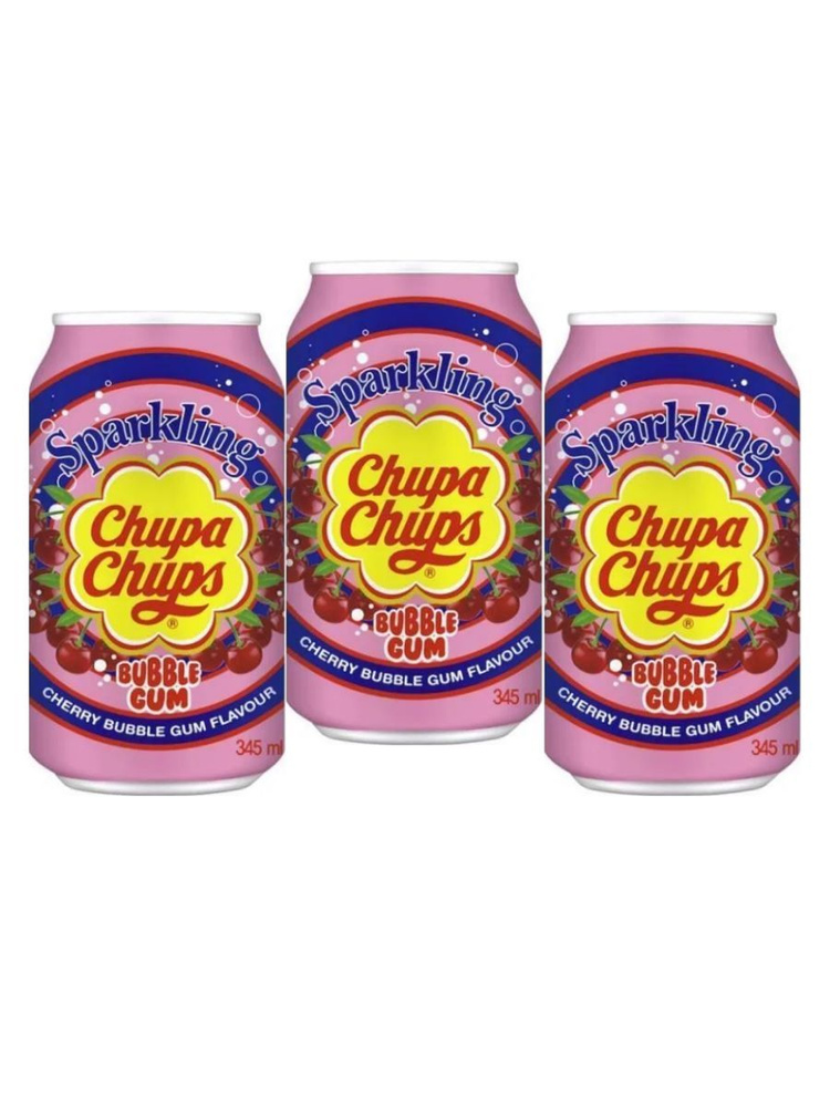 Напиток газированный Chupa Chups Bubble Gum Cherry Бабл Гам Черри 345 ...