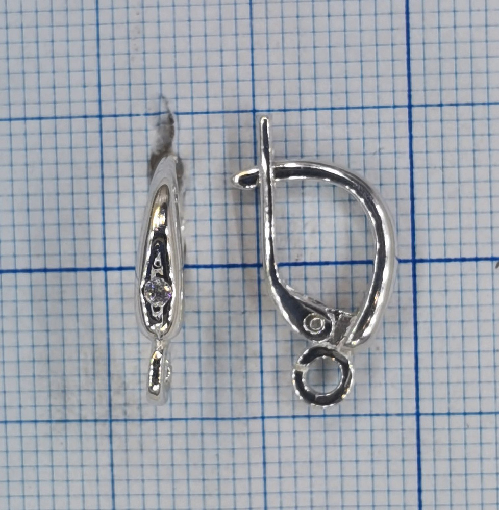 Основа для серег швенза английский замок АНГЛИЯ с КАМНЕМ купить с доставкой по выгодным