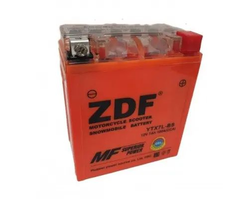 Аккумулятор мото ZDF 1207 YTX7L-BS 12 В 7 А.ч. АКБ мотоцикл Ява мопед ...