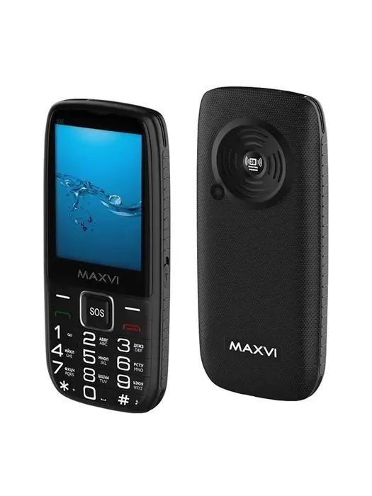 Мобильный телефон Maxvi B32, черный - купить по выгодной цене в интернет-магазине OZON (1616327460)